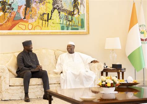 En Visite à Abidjan Ousmane Sonko Reçu Par Alassane Ouattara Photos