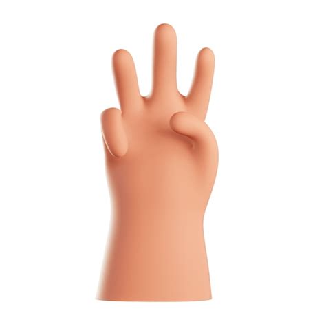Premium Psd Three Hand Gesture Arm Finger