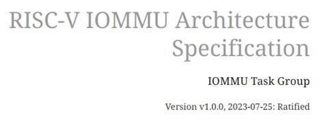 《risc v iommu spec 译文》合集 知乎