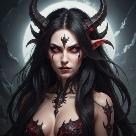 Dark Elemental Demons Female Male Siblings Non Sexual Etsy