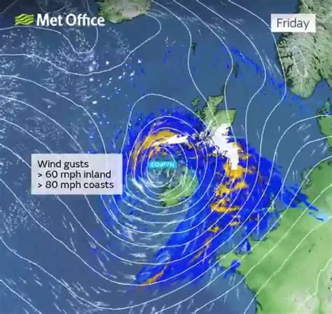 Met Office Warns Storm Eowyn Will Batter Uk With 90mph Winds Dont Go Outside Daily Star