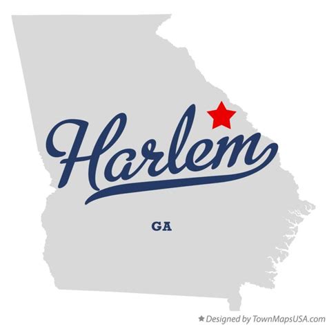 Map Of Harlem Ga Georgia
