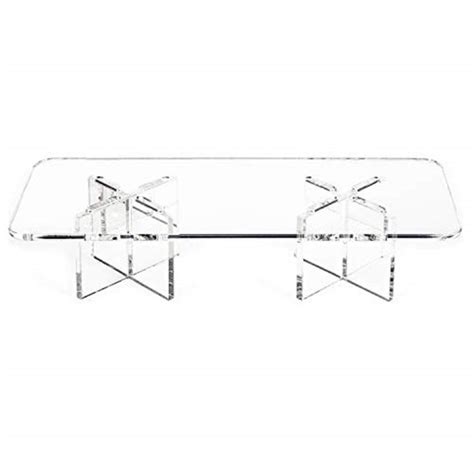 Clear Choice Acrylic Rectangle Disassemble Riser Display Stand Multipurpose Tabletop Risers