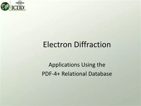Ppt Electron Diffraction Powerpoint Presentation Free Download Id