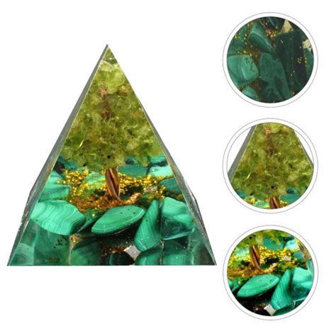 Orgone Pyramid Tree Of Life Energy Pyramid With Natural Stone Chips And Clear Crystal Orgone