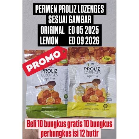 Jual Permen Proliz Losenges Beli 10 Bungkus Gratis 10 Bungkus Shopee