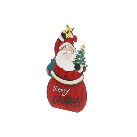 Merry Christmas Wooden Santa Stand Easel Back Small Walmartca