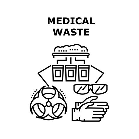 Medical Waste Vector Concept Black Illustration 9991935 Vector Art At