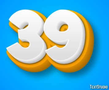 39 Effet de texte et design de logos Nombre | TextStudio