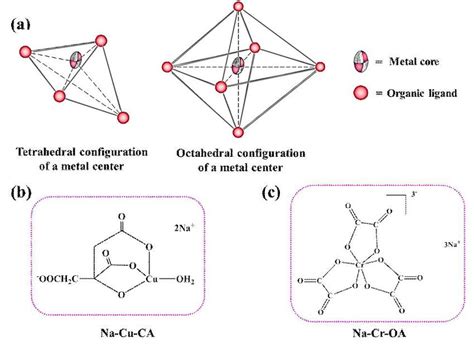 A The Tetrahedral Or Octahedral Structure Of A Metal Center B
