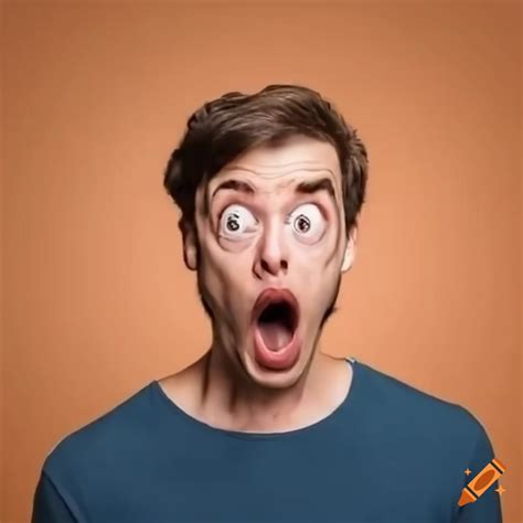 A Person With A Shocked And Funny Expression Reacting In A Typical