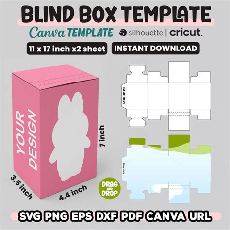 Printable Diy Blind Box Template Etsy