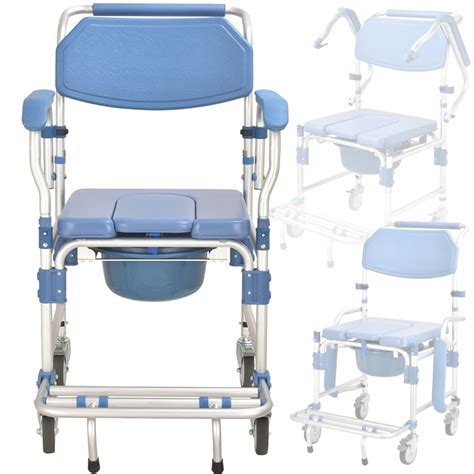 Buy Commode Toilet Chair With Wheels Shower Wheelchairs For The