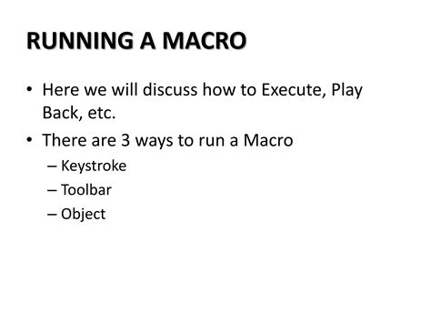 Microsoft Excel Macros Pptx Operating Systems Computer Software And Applications