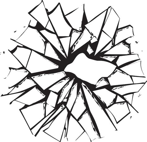 Premium Vector Surreal Shatter Broken Glass Vector Design