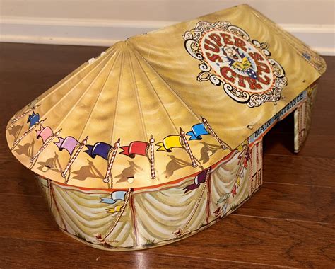Marx Super Circus Tent 1950s Tin Toy Lithograph Vintage Rare ~ Circus