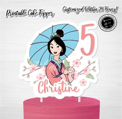 Mulan Cake Topper Printable Printable Templates