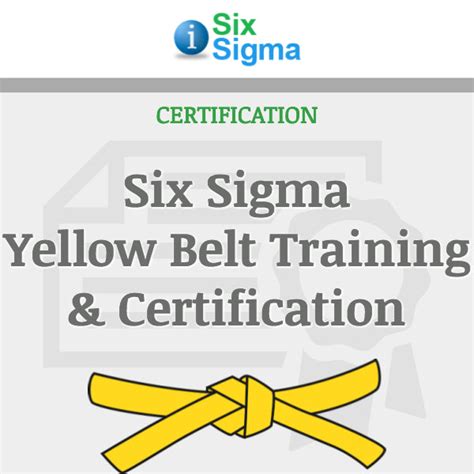 Six Sigma Yellow Belt Training And Certification Isixsigma