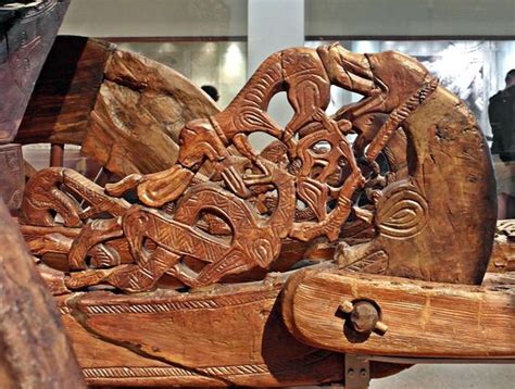 Carved Detail From The Oseberg Waggon C800 Viking Art