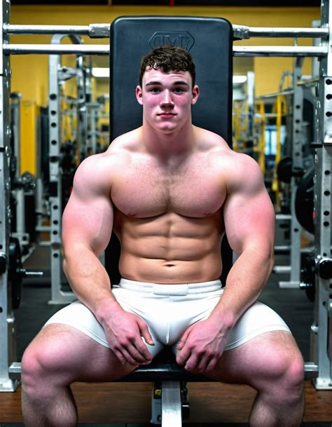 Collegiate Muscle Jock In Bodybuilding Gym Stable Diffusion Online