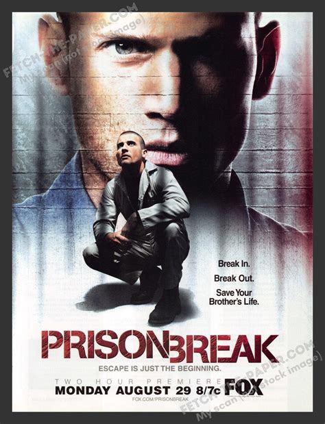 Prison Break 2005 Print Ad Wentworth Miller Tv Show Poster — Fetch