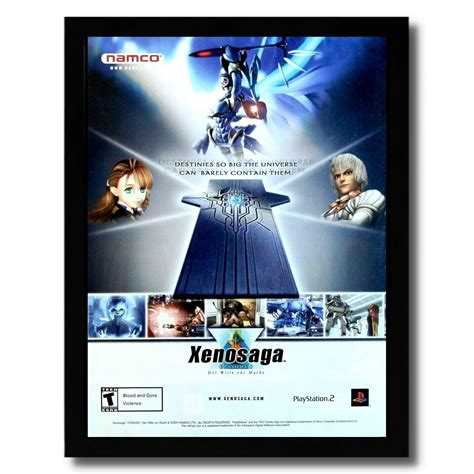 2001 Xenosaga Episode I 1 Framed Print Ad Poster Original Ps2 Rpg Promo