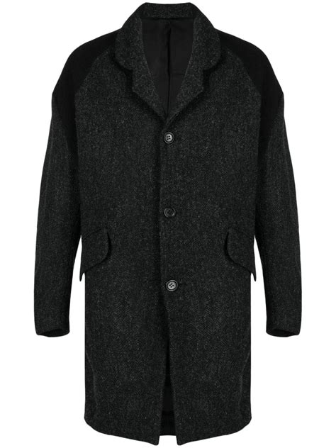 Christopher Nemeth Wool Herringbone Jacket Black Editorialist