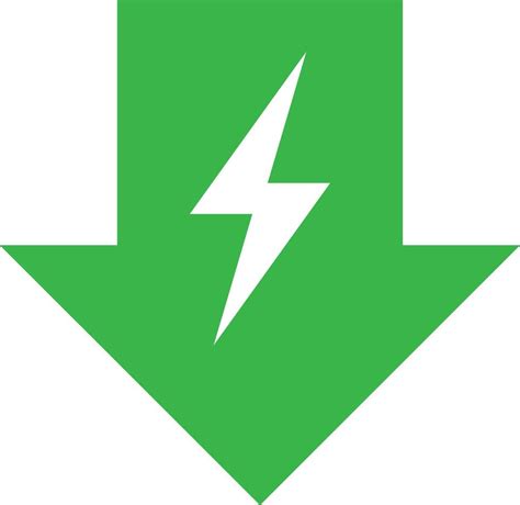 Green Energy Reduction Arrow Icon Reduce Energy Icon 51782425 Vector