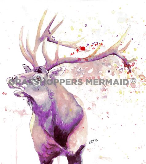 Bull Elk Grasshoppers Mermaid