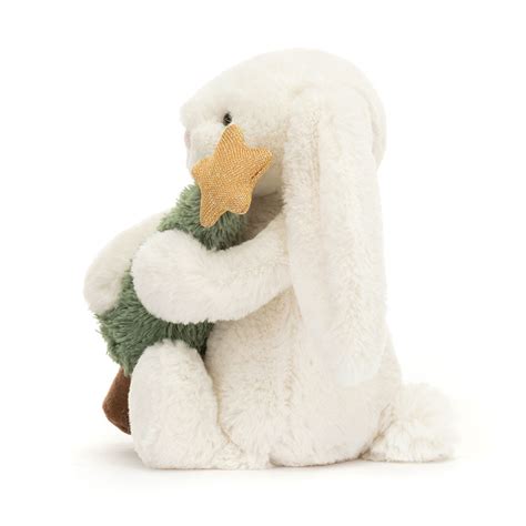 Bashful Bunny With Christmas Tree Official Jellycat