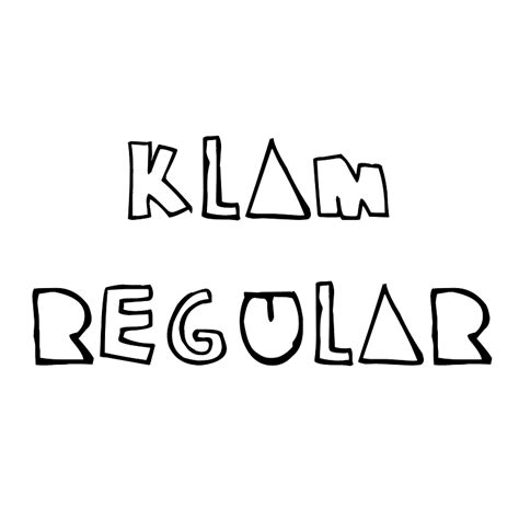 Klam Regular Free Fonts On