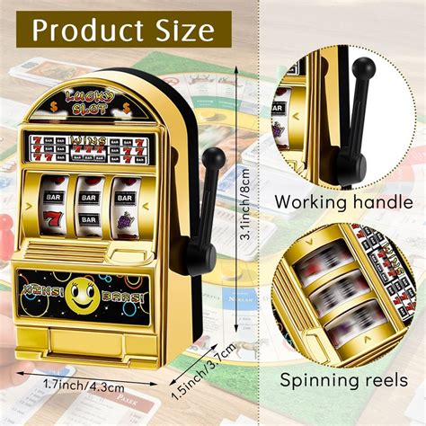 Deekin 12 Pcs Slot Machine Bank Mini Slot Machine Toy With Spin Reels