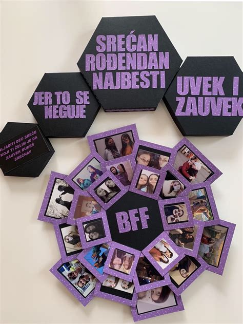 Hexagon Explosion Box Handmade Box Card Box Paper Crafts