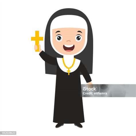 Gambar Kartun Seorang Biarawati Ilustrasi Stok Unduh Gambar Sekarang