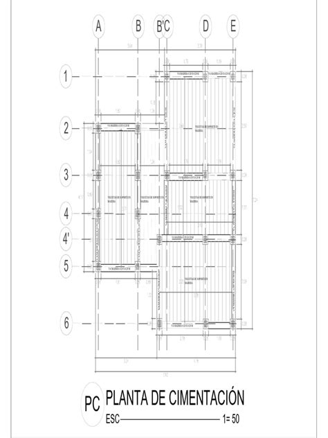 Plano Cimentacion Pdf Elementos Arquitectónicos Diseño Arquitectonico