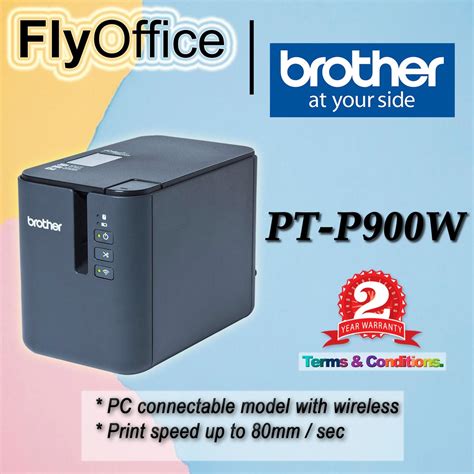 Brother Pt P900w Wireless Powered Desktop Laminated Label Printer