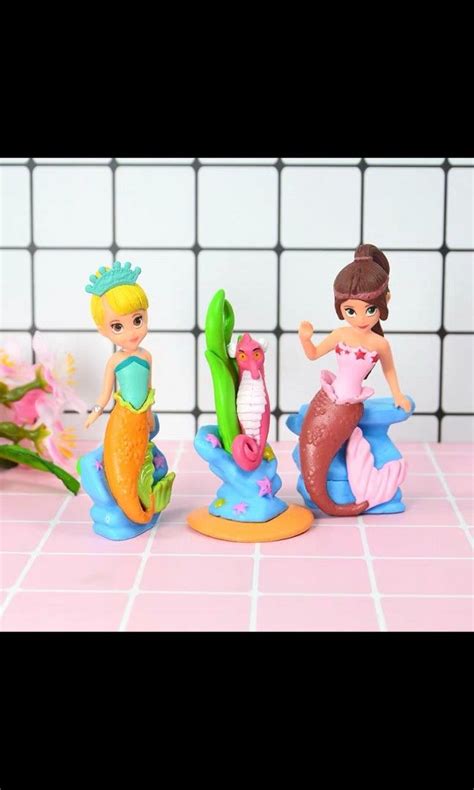 Mermaid Princess Sofia Figurines Birthday Cake Topper Decoration Toy