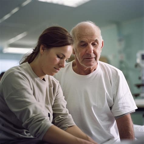 Male Patient Performing Physiotherapy Exercises With A Female Medic