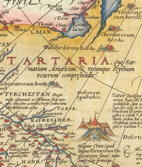 Tartary Map 1578 Mercator Great Tartary World Map Ptolemy World Map
