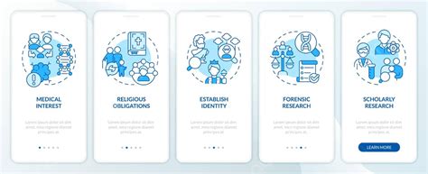 Blue Onboarding Mobile App Screen For Motivating Genealogical Research Vector Idea Online