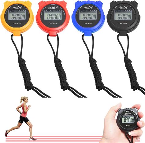 Mineup 4pcs Digital Sports Stopwatch With Large Display Multi