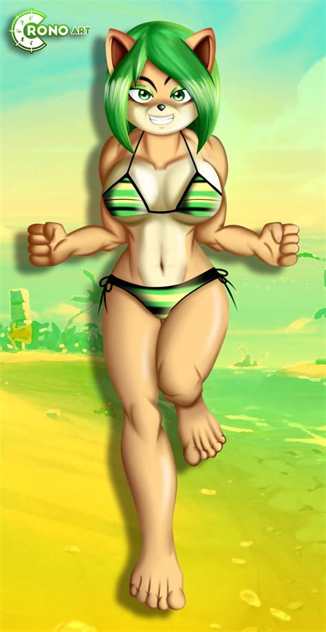 Rule 34 1girls Ami Bandicoot Anthro Barefoot Bikini Bottom Bikini Top