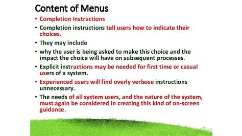 Structures Of Menus Structures Of Menus Menus Vary