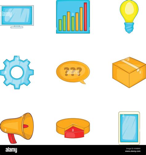 Business Strategy Marketing Finance Icons Set Stock Vector Image