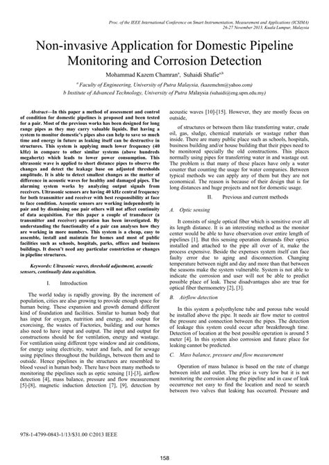Pdf Non Invasive Application For Domestic Pipeline Monitoring And