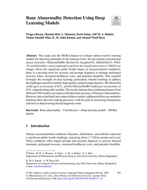 Pdf Bone Abnormality Detection Using Deep Learning Models