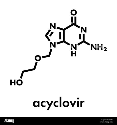 Acyclovir Molecular Stock Vector Images Alamy