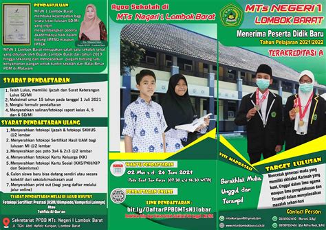 Mts Negeri 1 Lombok Barat Menerima Peserta Didik Baru Tp 20212022