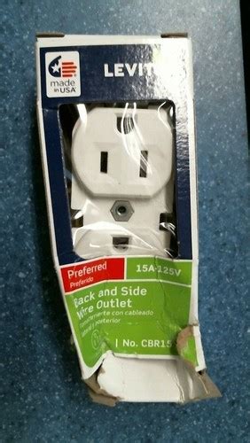Leviton Cbr15 Back And Side Wire Outlet White Free Shipping Ebay