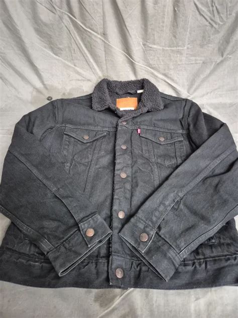 Lot 7497 Levi Black Denim Jacket Size M 5155687 Simon Charles